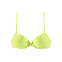 s.Oliver Damen B&uuml;gel-Bikini-Top "Spain", gr&uuml;n, Gr. 36, unifarben, Microfaser, Microfaser, Bikini-Oberteile, mit geraffter Mitte