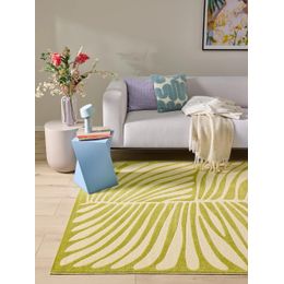 Kurzflor Teppich Cini Gr&uuml;n 120x170 cm - Moderner Kurzflor-Teppich f&uuml;r Wohnzimmer