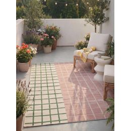 benuta Pop In- & Outdoor-Teppich Lilou Rosa 120x170 cm - Teppich f&uuml;r Balkon, Terrasse & Garten