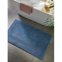- Badteppich f&uuml;r Badezimmer - Badematte Lessa Blau 50x80 cm