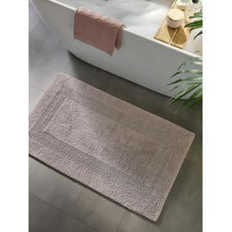 - Badteppich f&uuml;r Badezimmer - Badematte Lessa Silber 50x80 cm