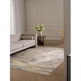 benuta Finest Kurzflor Teppich Nero Beige/Grau 170x240 cm - Moderner Kurzflor-Teppich f&uuml;r Wohnzimmer