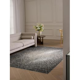 benuta Finest Kurzflor Teppich Nero Anthrazit 200x300 cm - Moderner Kurzflor-Teppich f&uuml;r Wohnzimmer