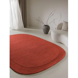 Wollteppich Shape Rot 160x230 cm - Naturfaserteppich aus Wolle