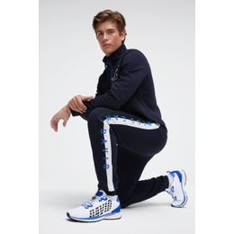CAMP DAVID Herren Sneaker, Gr. 42, blau, Synthetik, Textil, kontrastfarbene Details, Schuhe, mit Fersenstabilisator