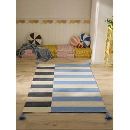 Lytte Kinderteppich Janou Blau 90x130 cm - Teppich f&uuml;r Kinderzimmer