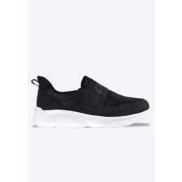 Lotto Herren Slip-On Sneaker, Gr. 37, schwarz-wei&szlig;, Mesh, Synthetik, Schuhe, Sommerschuh, Slipper - ohne Schn&uuml;ren: einfach hineinschl&uuml;pfen