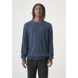 Cleptomanicx Herren Strickpulloverdunkelblau, Gr. L, unifarben, 100% Polyamid, Pullover, im klassischen Design