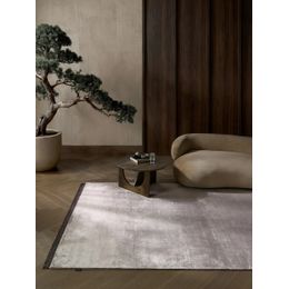 benuta Finest Viskoseteppich Rubin Taupe 140x200 cm - Moderner Kurzflor-Teppich f&uuml;r Wohnzimmer