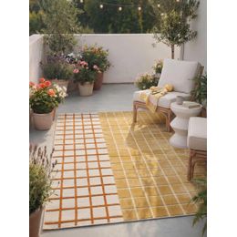 benuta Pop In- & Outdoor-Teppich Lilou Gelb 120x170 cm - Teppich f&uuml;r Balkon, Terrasse & Garten