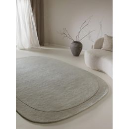 Wollteppich Shape Grau 160x230 cm - Naturfaserteppich aus Wolle