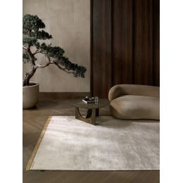 benuta Finest Viskoseteppich Rubin Cream 250x350 cm - Moderner Kurzflor-Teppich f&uuml;r Wohnzimmer