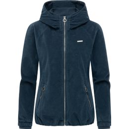 Bomberjacke Ragwear "Dizzie Cordy YOUMODO", Damen, Gr. S (36), blau (gr&uuml;n), Obermaterial: 98% Baumwolle, 2% Elasthan. Innenfutter: 100% Polyester, l&auml;ssig geschnitten h&uuml;ftlang, hoch geschlossener Ausschnitt, &Auml;rmel ohne &Auml;rmelschlitz B&uuml;ndchen mit innenliegendem Gummizug, Jacken Bomberjacke, Cordjacke mit verstellbarer Kapuze