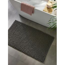 - Badteppich f&uuml;r Badezimmer - Badematte Lynn Grau 50x80 cm