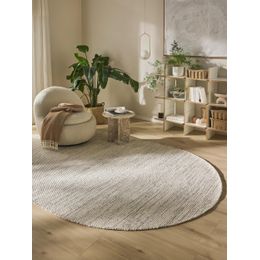 benuta Pure Wollteppich Rocco Beige/Schwarz 160x230 cm - Naturfaserteppich aus Wolle
