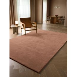 benuta Finest Wollteppich Mono Hellbraun 140x200 cm - Naturfaserteppich aus Wolle