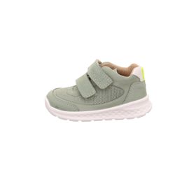 Superfit M&auml;dchen Sneaker "BREEZE WMS: mittel", Gr. 23, gr&uuml;n, Nappaleder, Nubukleder, unifarben mit Farbeinsatz, Schuhe, Klettschuh, in WMS: Weite