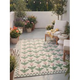 benuta Pop In- & Outdoor-Teppich Lilou Rosa 120x170 cm - Teppich f&uuml;r Balkon, Terrasse & Garten