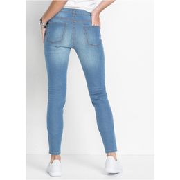 bonprix Damen Skinny-fit-Jeanshellblau denim, Gr. 46, Denim/Jeans, Obermaterial: 76% Baumwolle, 16% Polyester, 7% Viskose, 1% Elasthan, Jeans,