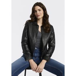 Mauritius Damen Lederjacke "MWKaroh", schwarz, Gr. S, unifarben, Obermaterial: 100% Schafsleder. Futter: 90% Baumwolle, 10% Polyester. &Auml;rmelfutter: