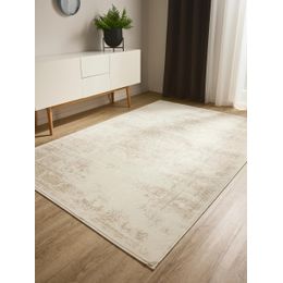 benuta Basic Teppich Suki Cream/Beige 80x150 cm - Vintage-Stil Teppich im Used-Look