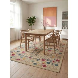 Kurzflor Teppich Casa Multicolor 140x200 cm - Bunter Teppich f&uuml;r Wohnzimmer