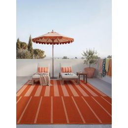 benuta Nest In- & Outdoor-Teppich Reed Orange 160x235 cm - Teppich f&uuml;r Balkon, Terrasse & Garten