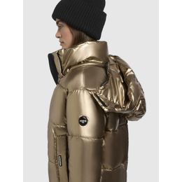 Khujo Damen Steppjacke "Devina Shiny-YM", gold, Gr. XL, Obermaterial: 50% Polyurethan, 50% Polyester. Futter: 100% Nylon. Wattierung: 100% Polyester,