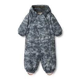 Schneeoverall Wheat "Adi Tech", M&auml;dchen, Gr. 80, N-Gr, landscape, Web, Fleece, Obermaterial: 100% Polyester. Fleece: 100% Polyester. Futter: 100% Polyester. Wattierung: 100% Polyester, bedruckt, gemustert, normal normal, elastischer Bund, Overalls, wasserdicht, atmungsaktiv und leicht wattiert, verschwei&szlig;te N&auml;hte