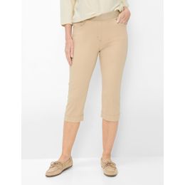 Damen 3/4-Hose "Style PAMINA CAPRI"natur, Gr. 38, RAPHAELA BY Brax, Web, 97% Baumwolle, 3% Elasthan, Hosen