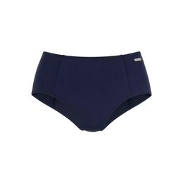 Venice Beach Damen Highwaist-Bikini-Hose "Planet", blau, Gr. 38, unifarben, Polyamid, Badehosen, in angesagter Schnittform