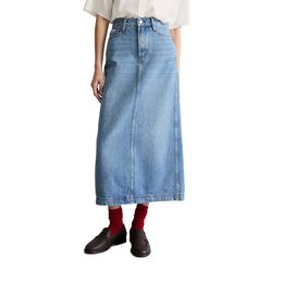 Marc O'Polo Damen Jeansrockmedium blau, Gr. 27, MARC O'POLO DENIM, Denim/Jeans, Obermaterial: 100% Baumwolle, R&ouml;cke, regular fit mit Ananasblattfasern