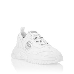 Sneaker Philipp Plein "Predator", Herren, Gr. 39, Normalschaft, 0101, wei&szlig;, wei&szlig;, Schuhe Sneaker