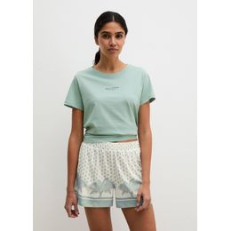 Marc O'Polo MARC O'POLO Damen Pyjamaoberteil "Mix N Match Cotton", Gr. Sgray mist, Single Jersey, Obermaterial: 100% Baumwolle, Shirts, mit Rundhalsausschnitt,