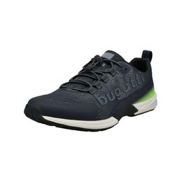 Bugatti Herren Sneaker "Bugatti Sneaker Lederimitat", Gr. 40, blau, Lederimitat, Schuhe