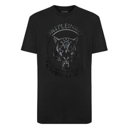 Plein Sport Herren T-Shirt "Tiger", schwarz, Gr. XS, Obermaterial: 100% Baumwolle, Shirts