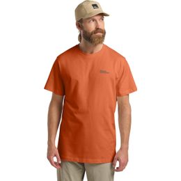 Jack Wolfskin Herren T-Shirt "ESSENTIAL T M", orange, Gr. M, Obermaterial: 100% Baumwolle, Shirts