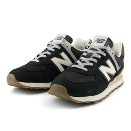 New Balance Damen Sneaker "574", Gr. 37braun, Leder, Synthetik, Textil, Schuhe, mit Gummilaufsohle