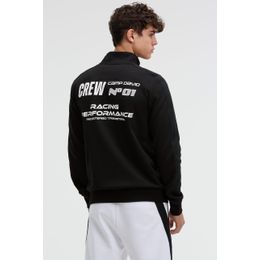 CAMP DAVID Herren Sweatjackeschwarz, Gr. S, bedruckt, Material: 70% Baumwolle, 30% Polyester, Sweatjacken, mit Rei&szlig;verschlusstaschen