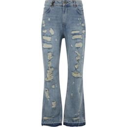 2Y STUDIOS Herren Bequeme Jeans "2Y Studios 2Y Firio Destroyed Straight Jeans", blau, Gr. 33, unifarben, 100% Baumwolle, Jeans