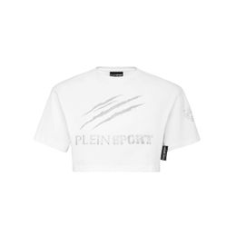 Plein Sport Damen T-Shirt "Scratch", wei&szlig;, Gr. XL, Obermaterial: 100% Baumwolle, Shirts