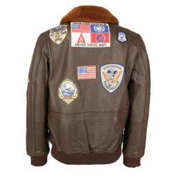 Top Gun Herren Lederjacke "TG20201007", braun, Gr. XXL, Obermaterial: 100% Leder, Lamm. Futter: 100% Baumwolle. &Auml;rmelfutter: 100% Polyester. Strick: