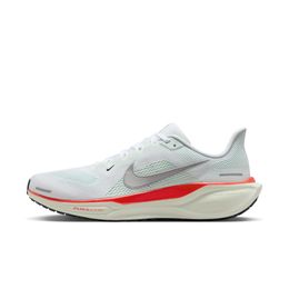 Nike Herren Laufschuh "AIR ZOOM PEGASUS 41", Gr. 45,5wei&szlig;, metallic silber, barely gr&uuml;n, Textil, Schuhe