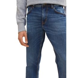 Tom Tailor Herren 5-Pocket-Jeans "MARVIN", blau, Gr. 38, Denim/Jeans, Obermaterial: 98% Baumwolle, 2% Elasthan, Jeans, mit kleinem Logo-Print