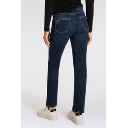 MAC Damen Gerade Jeans "MELANIE dragon-fly", blau, Gr. 40, Denim/Jeans, Obermaterial: 98% Baumwolle, 2% Elasthan, Jeans, Dekoratibe Nietendetails auf