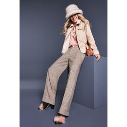 Cartoon Damen Bundfaltenhose "Damen mit Bundfalten", braun, Gr. 42, Obermaterial: 66% Polyester, 32% Viskose, 2% Elasthan, Hosen