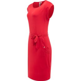 Ragwear Damen Sommerkleid "Taggien", rot, Gr. XS, Material: 95% Viskose, 5% Elasthan, Kleider, Knielanges, leichtes Midikleid