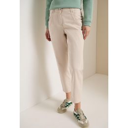 Cecil Damen 5-Pocket-Hose "Style Scarlett"grain beige (l&auml;nge 26), Gr. 27, unifarben, Web, Obermaterial: 96% Baumwolle, 4% Elasthan. Futter: 100%