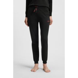 HUGO UNDERWEAR Damen Jogginghose, Gr. M, schwarz, Sweatware, Obermaterial: 66% Baumwolle, 30% Polyester, 4% Elasthan, unifarben, Basic, Hosen,