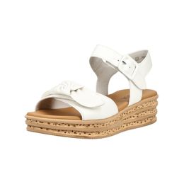 Gabor Damen Plateausandaletten "Gabor Sandalen Leder", Gr. 40,5, wei&szlig;, Leder, Schuhe